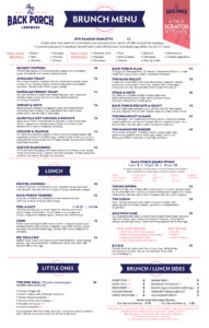 Brunch Menu – The Back Porch